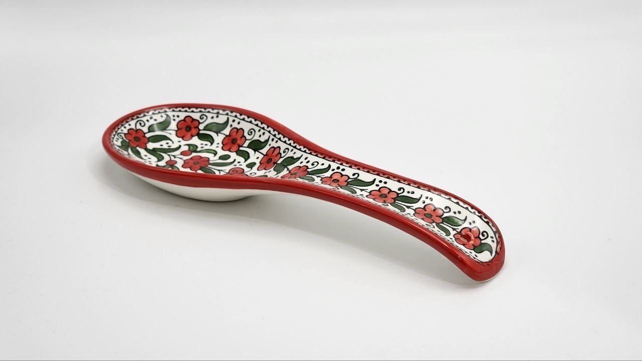 handmade Large red rose spoon - batikceramic.com